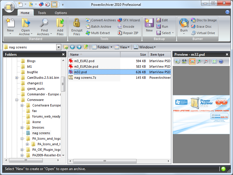 PowerArchiver 2010 - comprime archivos ZIP - Desontis