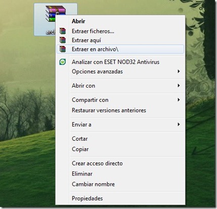 Como descomprimir un archivo - Desontis