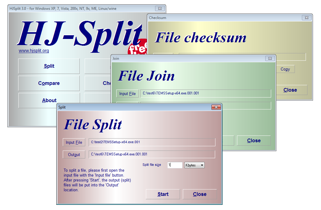 Cortar archivos con HJSplit - Desontis