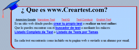 Crear Exámenes y Test online gratis con Creartes - Desontis